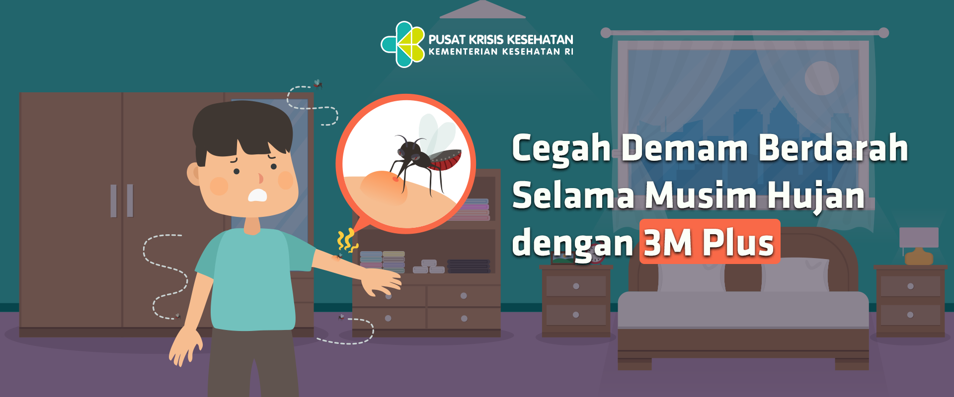 Cegah Demam Berdarah Selama Musim Hujan dengan 3M Plus